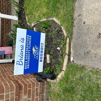 College Bound Yard Sign, College Bound Gift, College Logo Sign, 2024 ...