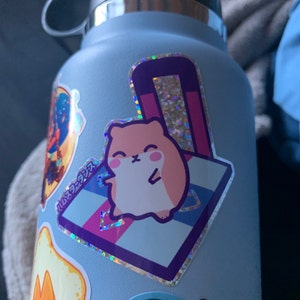 Y2K Cat Flip Phone 3D Vinyl Glitter Sticker - Etsy