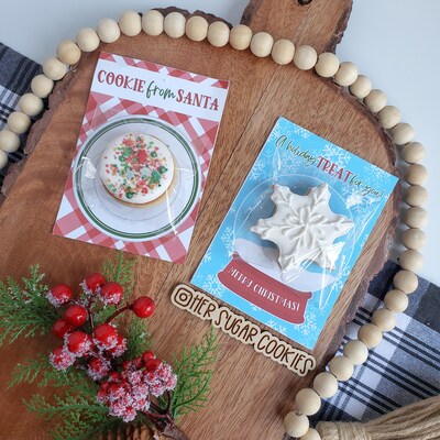 Instant Download Cookie FROM Santa Mini Cookie Card Printable ...