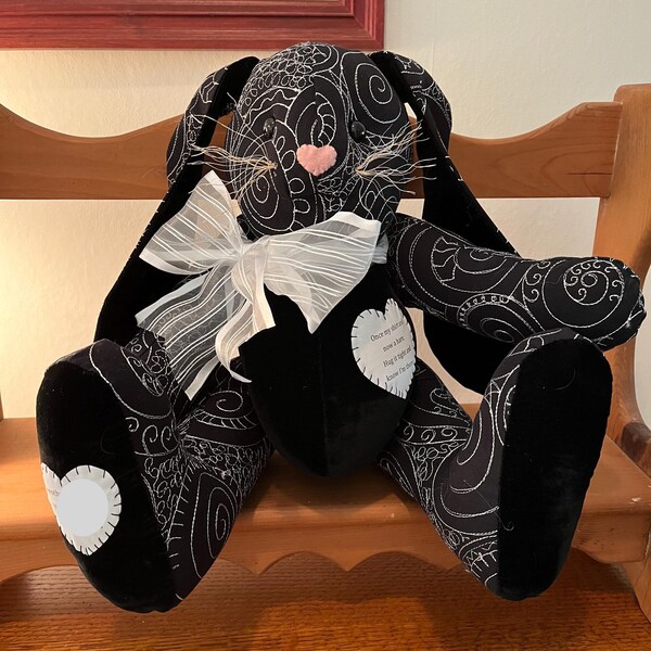 Memory Bunny ( 18 Inches Tall) Made From Your Loved One's Clothing - Etsy