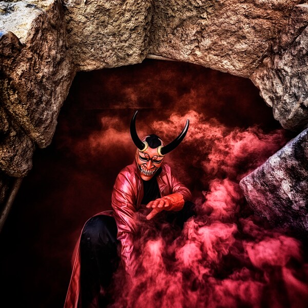 Devil Samurai Airsoft Mask BB Gun, Oni Hannya Halloween Costume Demon ...