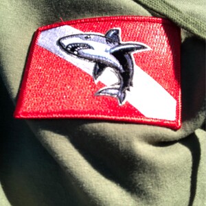 DIVER DOWN FLAG Patch Scuba Diving Embroidered Iron-on - Etsy