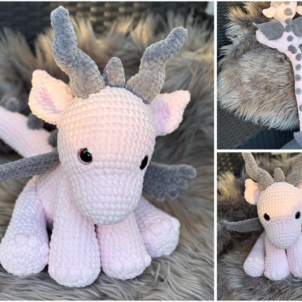 Snuggle Dragon Crochet Pattern, Original Snuggle Dragon, Crochet Dragon ...