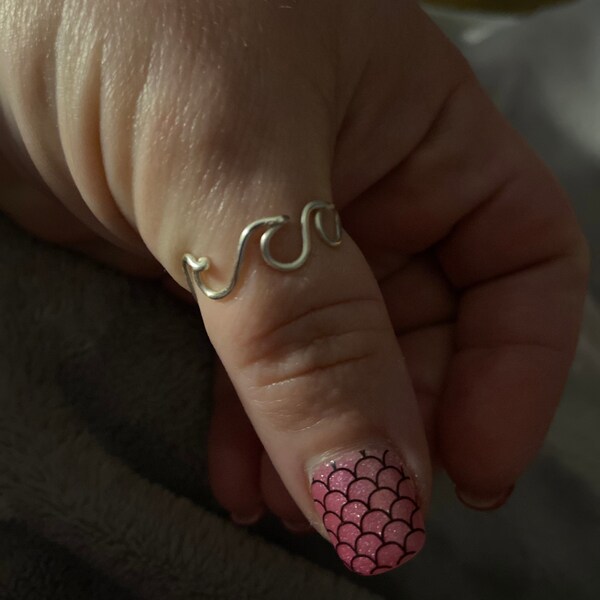 Silver Triple Wave Ring - Etsy