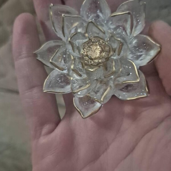 Resin Lotus Flower, Phone Accessories, Gold Phone Grip, Flower Phone ...