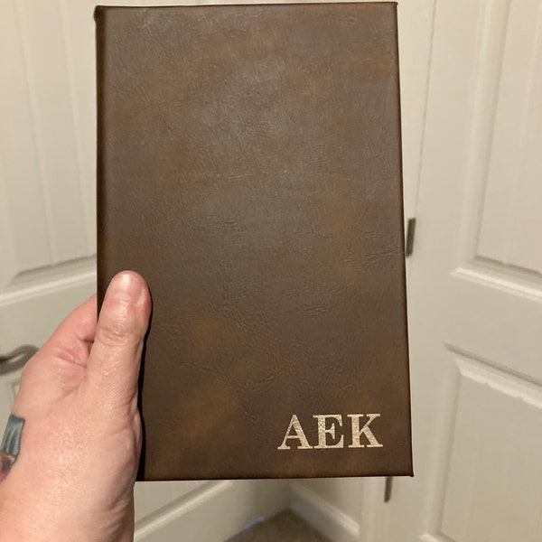 Monogrammed Leather Journal, Personalized Journal, Lined Journal ...