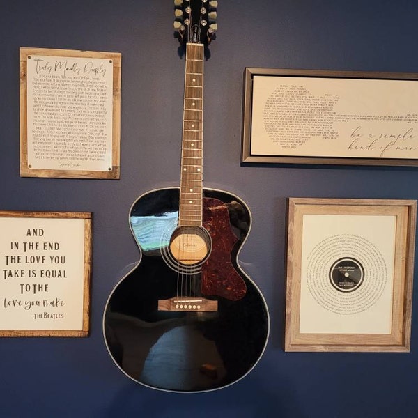 Beatles Wood Sign, in the End Lyrics, Framed Wood Sign, Beatles Gift ...