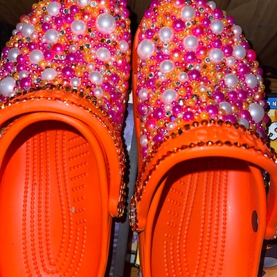 Blinged Crocs With Pearls and Rhinestones - Etsy