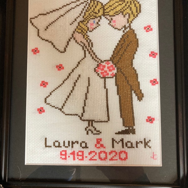 Wedding Sampler Cross Stitch Pattern, Modern Cross Stitch, DIY Instant ...