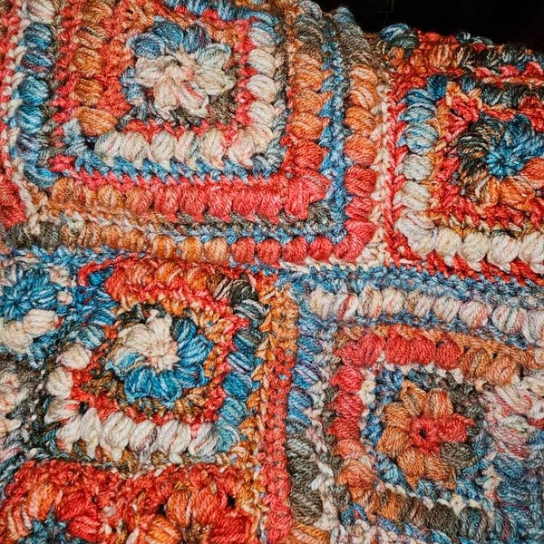 CROCHET PATTERN - Square Scramble Sack - Crochet Tote Bag Pattern, Boho ...