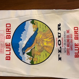 Empty Blue Bird Flour Sacks 5lb 10lb 20lb Cortez Milling Colorado ...