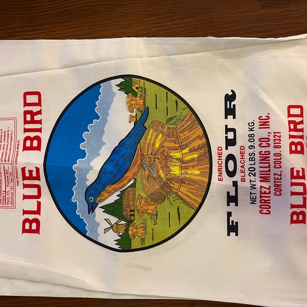 Empty Blue Bird Flour Sacks - 5lb 10lb 20lb 50lb - Cortez Milling ...