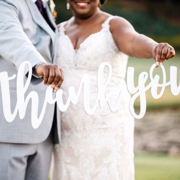 Thank You Sign DIY, Wedding Photo Props for Thank You Cards, Thank You ...