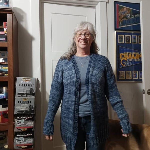 My Comfiest Cardigan Knitting Pattern, Easy Knitting Pattern Cardigan ...
