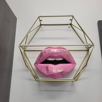 Set of 4 Paper Lips Makeup Wall Art Lips Wall Art Dentist Gift Lip Art ...