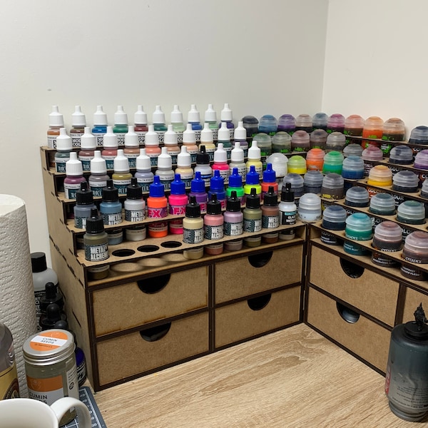 Paint Stand and Storage Drawers for Citadel, Gamesworkshop, Vallejo ...