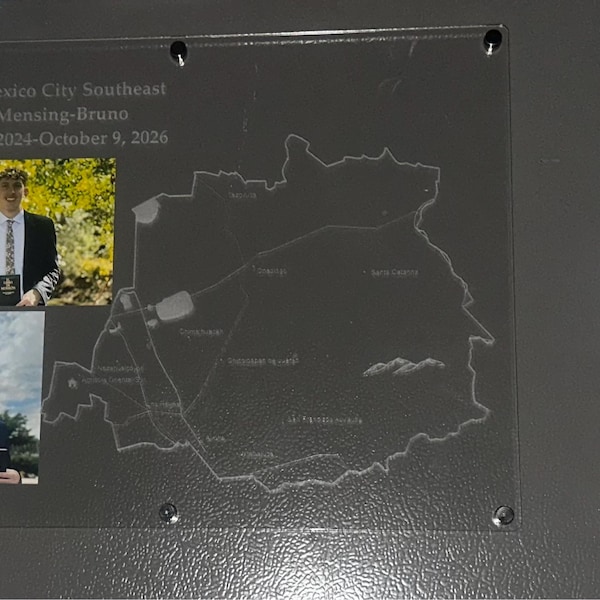 Laser Engraved LDS Mission Map Track Your Missionary's Progress on an ...