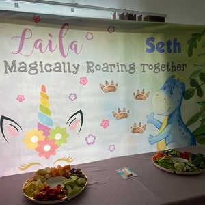 Kids Birthday Custom Theme and Print Backdrop - Etsy