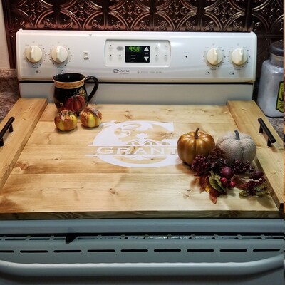 Stove Cover noodle Board Split Monogram - Etsy