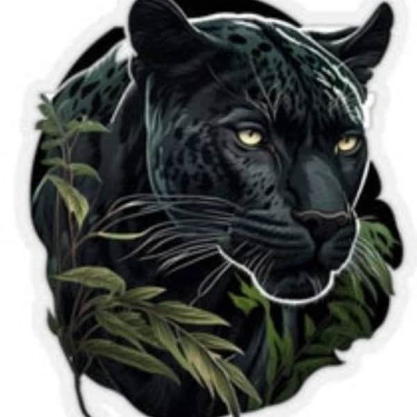Black Panther Sticker - Etsy