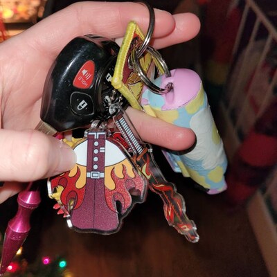 Japanese Anime Character Acrylic Keychain - Etsy