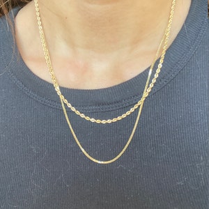 Genuine 14K Gold Rope Chain, 14K Real Gold Rope Chain, Ladies Gold ...