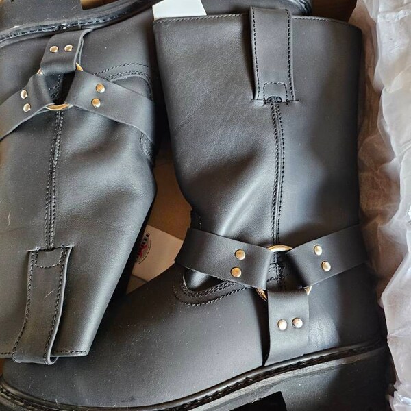 Tactical Men's Military Zipper Genuine Leather Oil & Slip Resistant ...