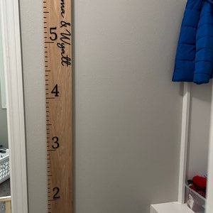 Hickory Growth Chart Ruler 3D, Wooden Measuring Stick for Kids, Giant ...