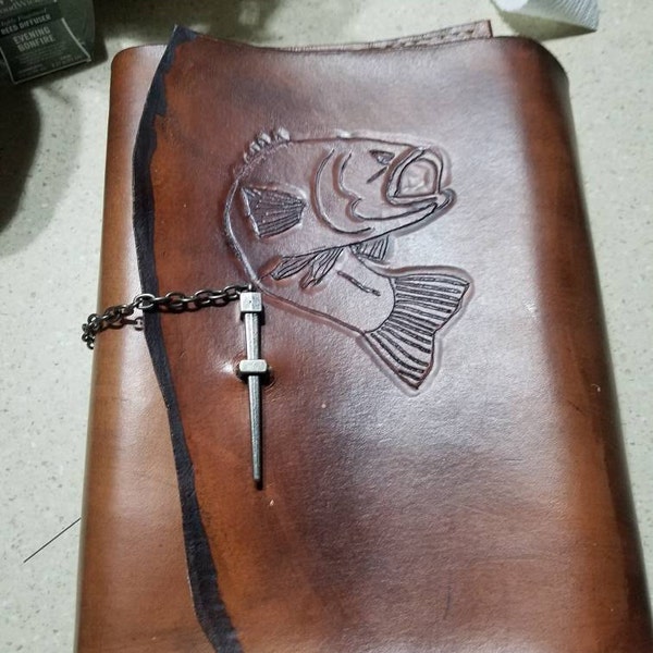 Custom Handmade Leather Bible Cover "old Rugged Cross" - Etsy