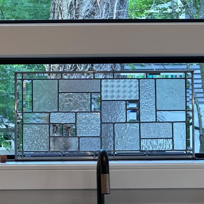 Sampler With Bevels Stained Glass Window free Shipping - Etsy