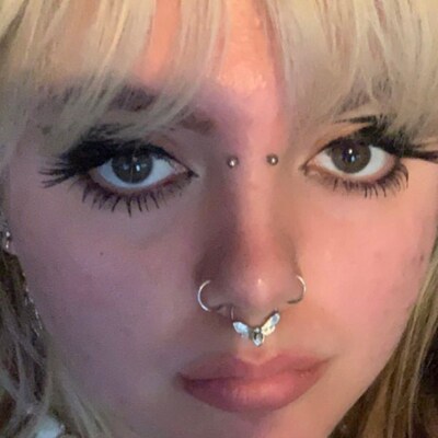 Moth Nose Ring Piercing Deaths Head Nose Septum Helix 15mm Ring 20g 0 ...