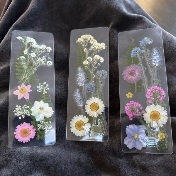 Build Your Own Bookmarks Real Dried Flowers Gift Idea for Book Lovers ...