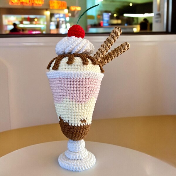 Ice Cream Dessert Crochet Pattern - Etsy