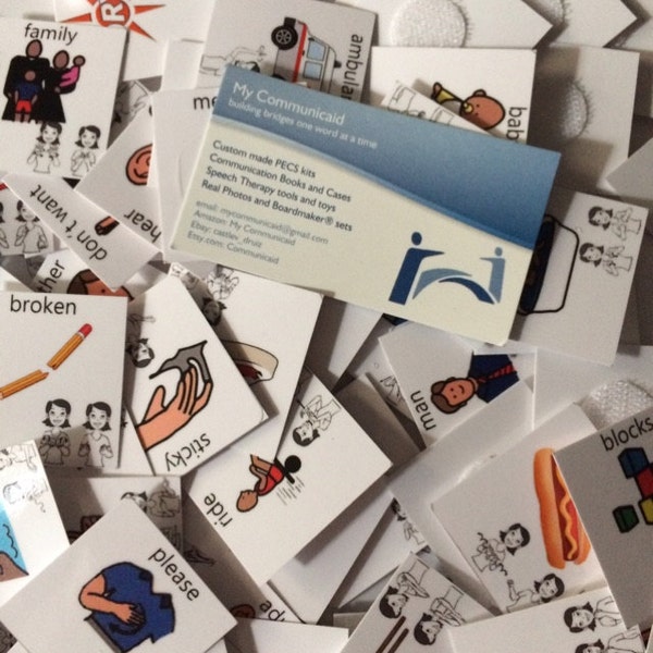 My Communicaid 1 Communication Book 215 Cards Bilingual English Spanish ...