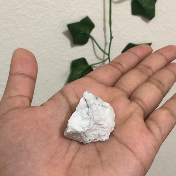 Raw White Howlite Stone - White Howlite Crystal - Rough White Howlite ...