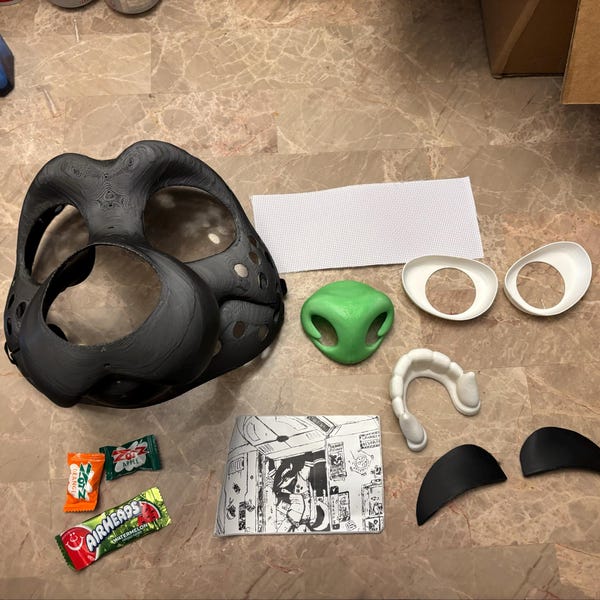 3D Printed Boar Fursuit Head Base With Moveable Jaw, Eyes, Teeth and ...