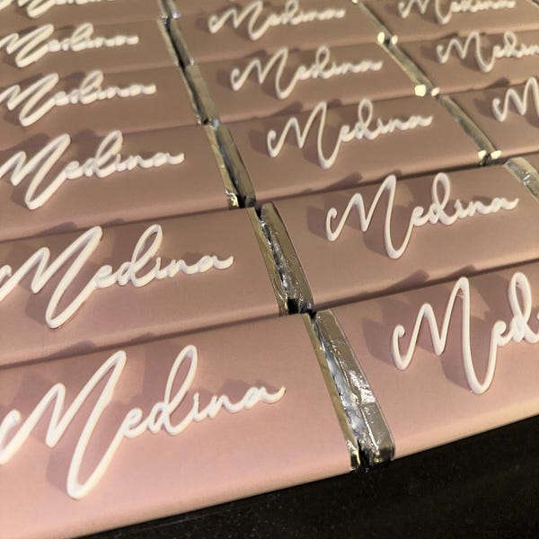 Personalised Acrylic Name Place Seating | Custom Made Name Place Cards ...