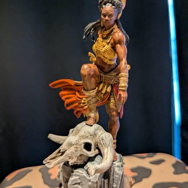 Leonin Monk Miniature- Leonin Fighter, Feline Brawler Mini for 5e ...