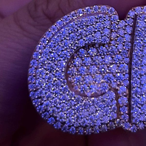 Mens Ice Out Ring, VVS Moissanite Diamond Ring, 925 Silver Championship ...