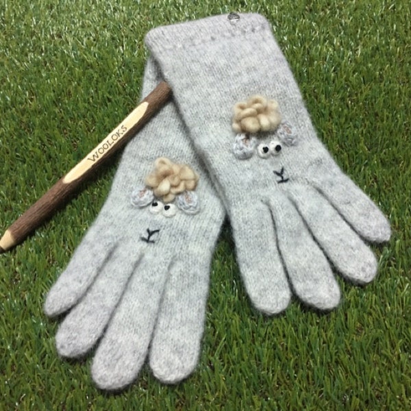 Handmade Gloves, Gloves, Gloves for Women, Gray Gloves, Wool Gloves ...