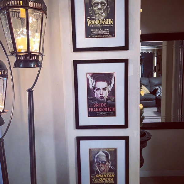 Universal Monsters Poster Set – Classic Horror Movie Icons Art Prints ...