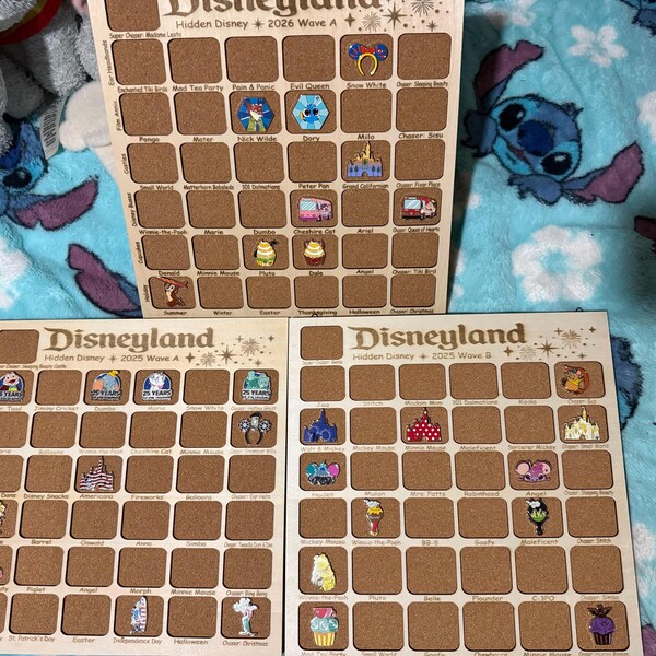 Disneyland Wave A 2026 Hidden Disney Pins Custom Pin Board - Fits ...