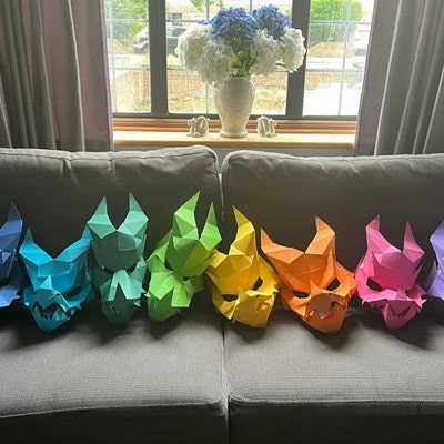 BLAST Mask Easy Low-poly Polygon Mask PDF Download - Etsy