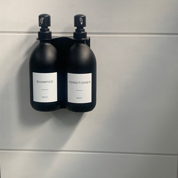 Wall Mounted Matte Black Dispensers Set of Two - Premium Stainless ...