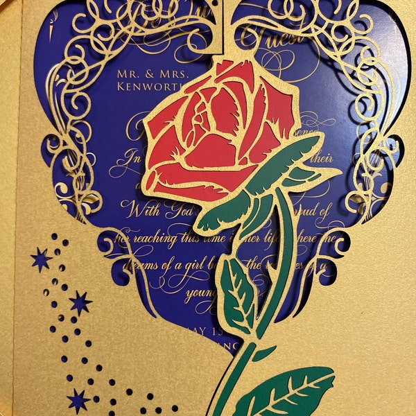 Aladdin Invitation Laser Cut. Quinceanera Invitation. Moroccan Laser ...