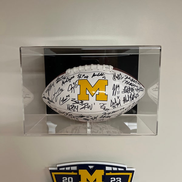 Acrylic Wall Mount Full Sized Football Display Case NFL NCAA by Gameday ...