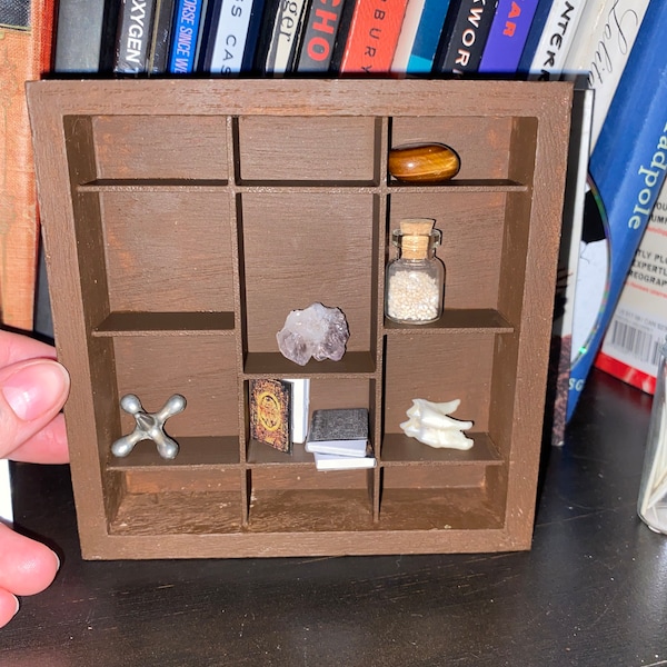 Wooden Curiosity Cabinet Printer Tray Letterbox Display, Rock Display ...