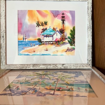 Sanibel Florida Print, Canvas Art, Ellen Negley, Beach Watercolor ...