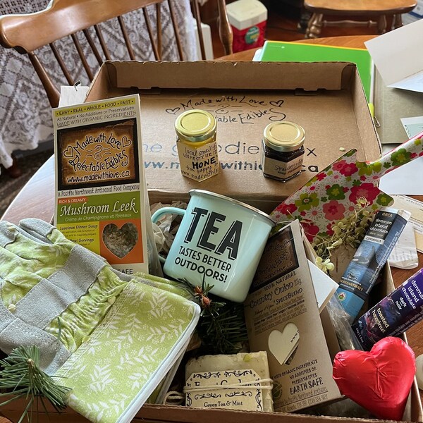 The Goodies Box - Eco Garden Gift Box Leather & Cotton Gloves Garden ...