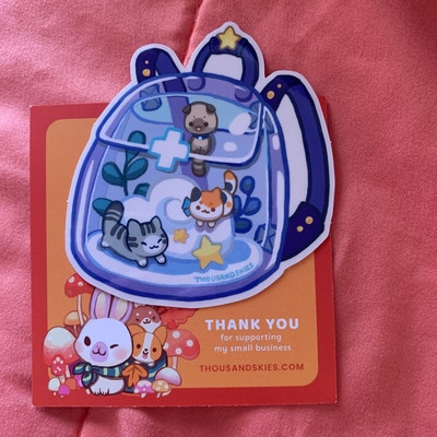 Vinyl Sticker transparent First Meow Kit Kittens Bag - Etsy